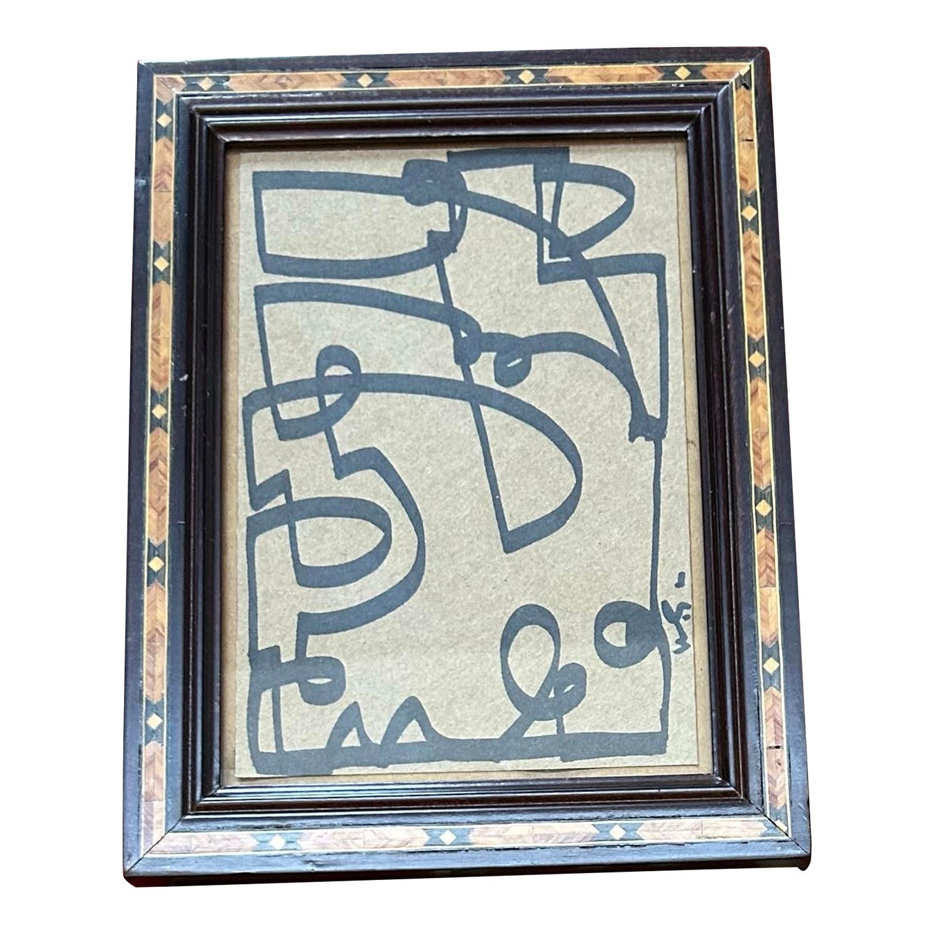 Contemporary Original Wayne Cunningham Abstract Marker Drawing | Chairish