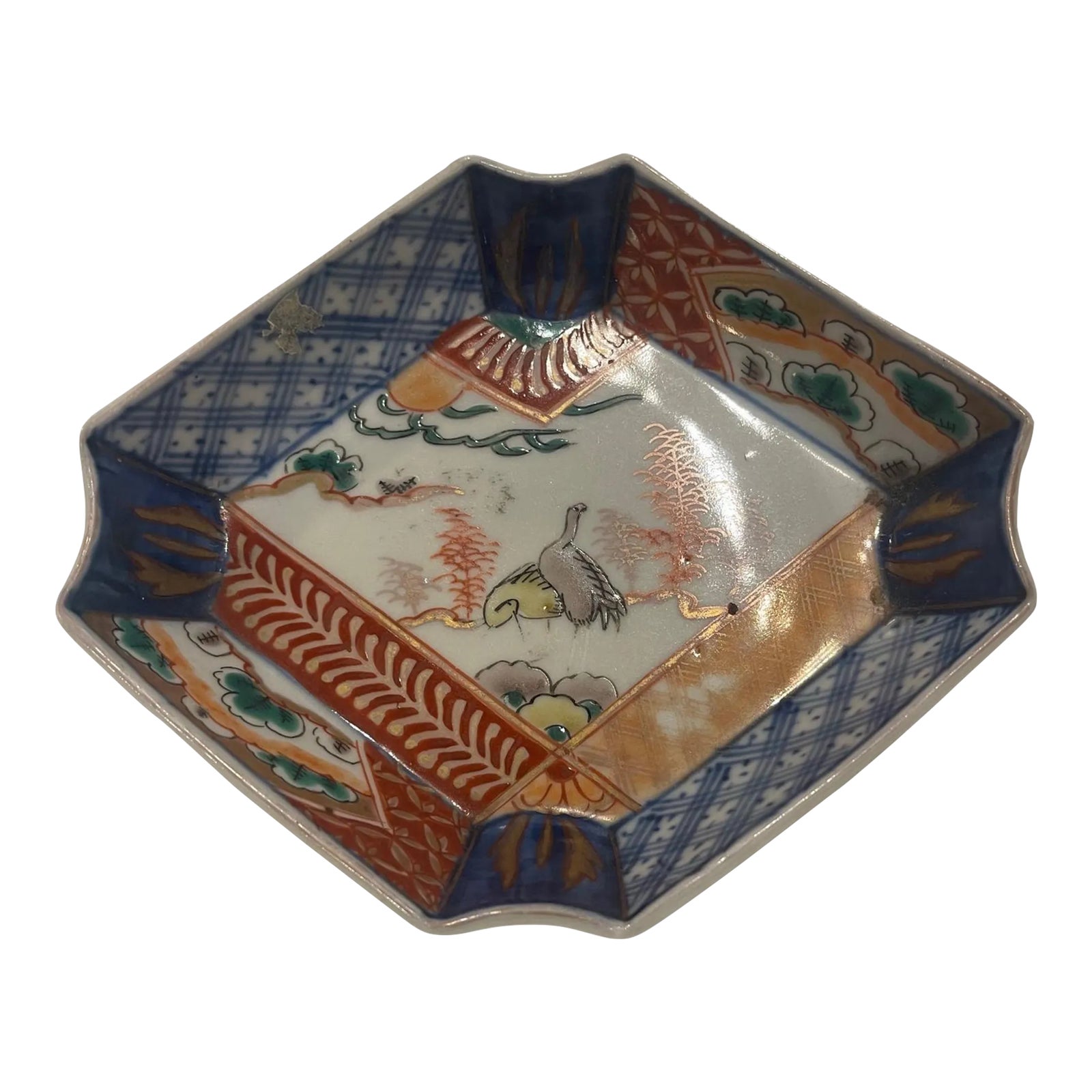 Japanese Imari Porcelain Small Rectangular Bowl, 19th Century | Chairish