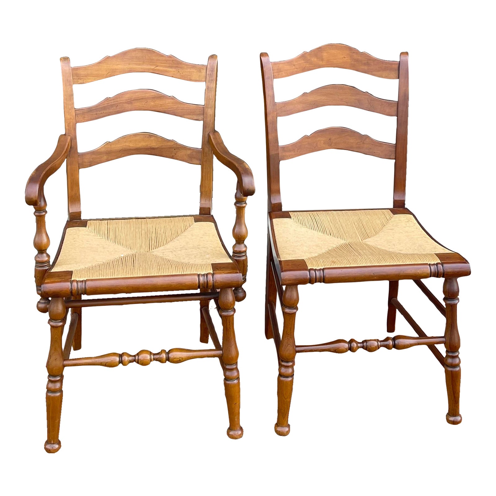 Vintage Thomasville Bay Colony Collection Traditional Cherry Ladder ...