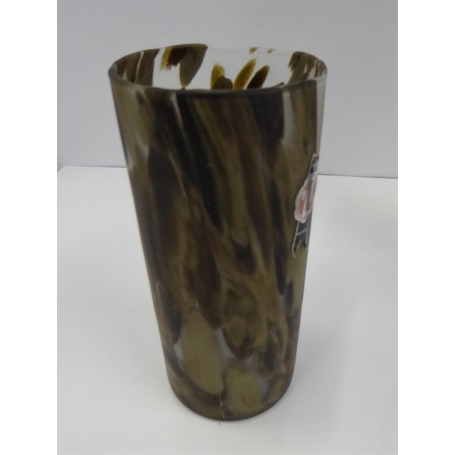 1960s Italian Modern Florentine Opaline Striated Glass Vessels Hand Made A V Group Of 3