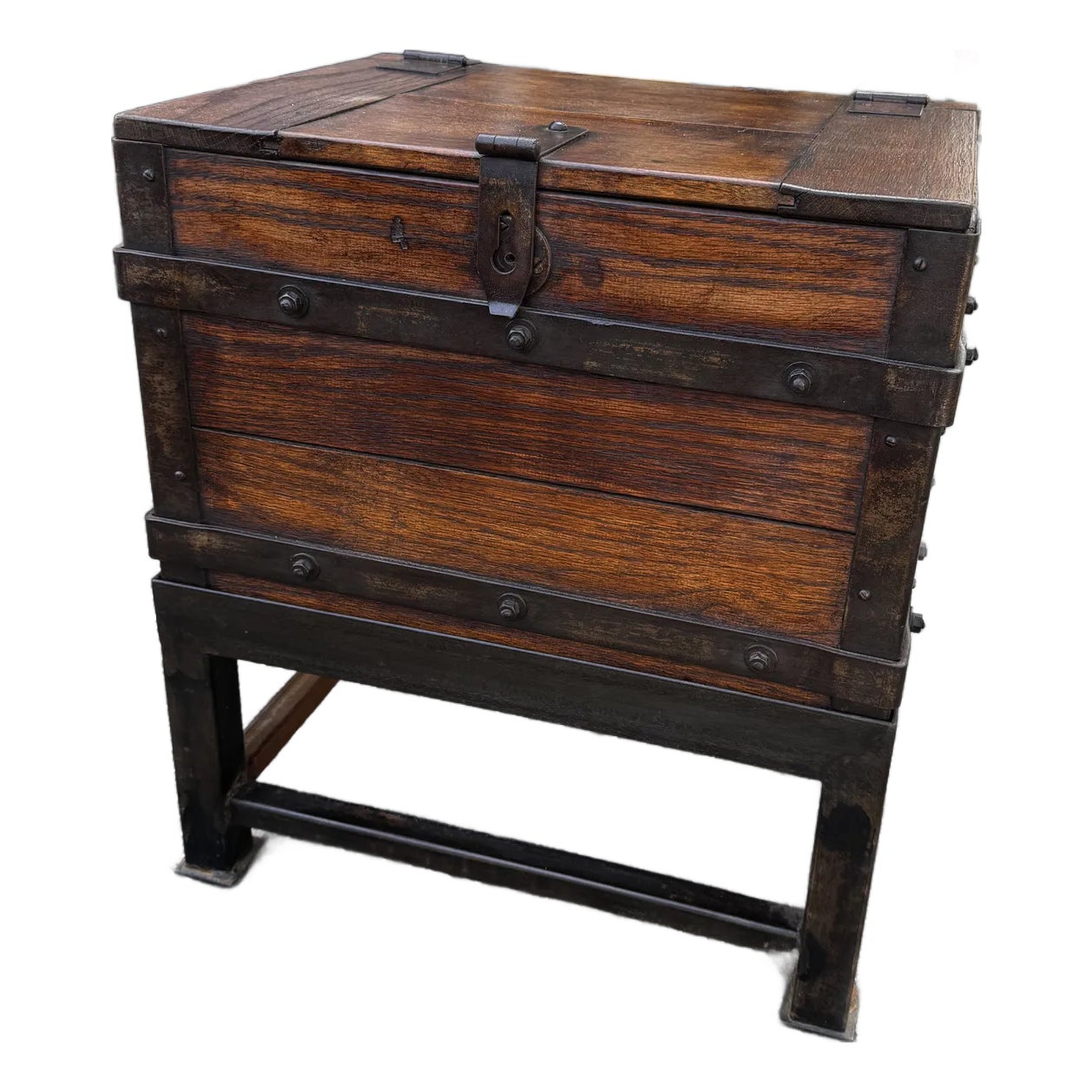 17th Century Oak Coffer Chest Table | Chairish