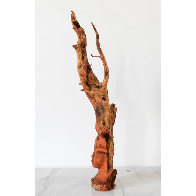 Vintage Hand Carved Tree Root Wood Abstract Art Sculptures S/5 | Chairish