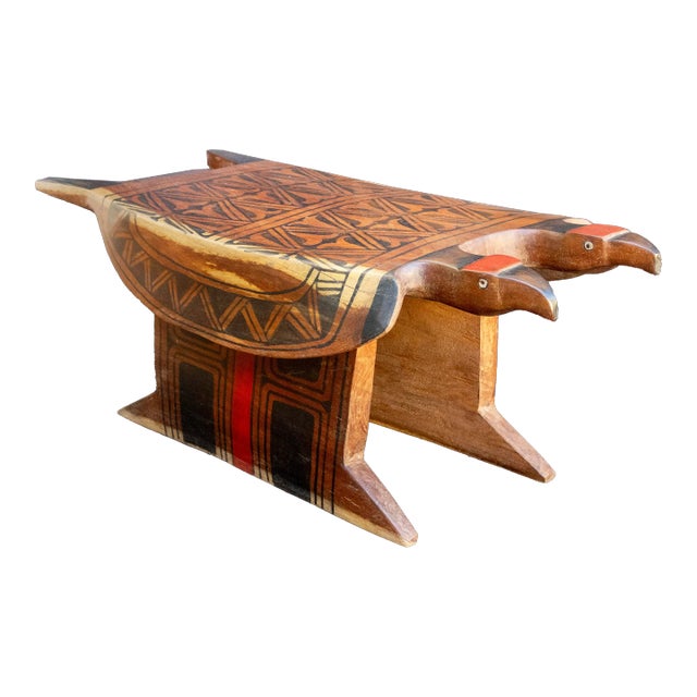 Brazilian Indigenous Two-Headed Bird Stool | Chairish