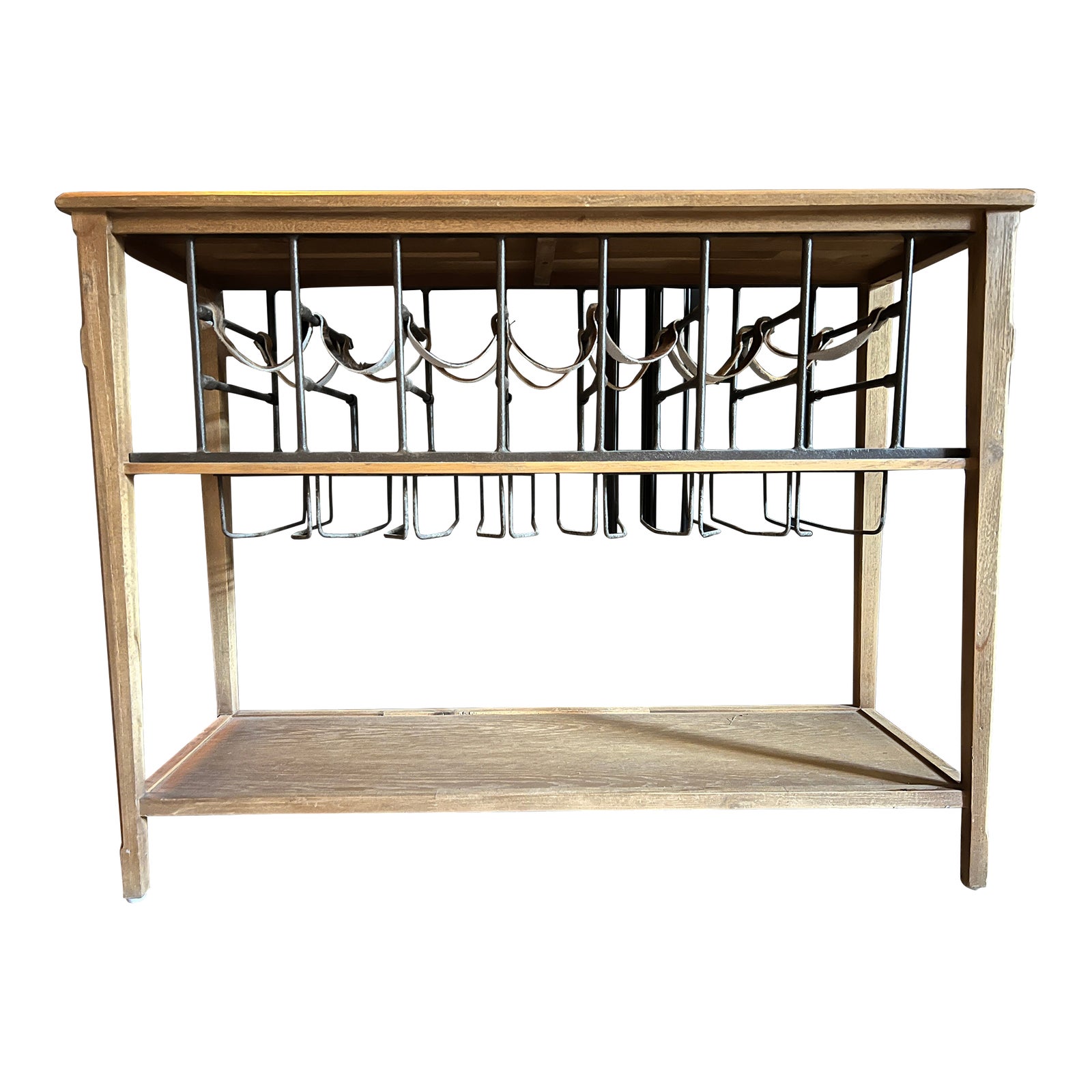 Gabby Wood and Metal Bar Console | Chairish
