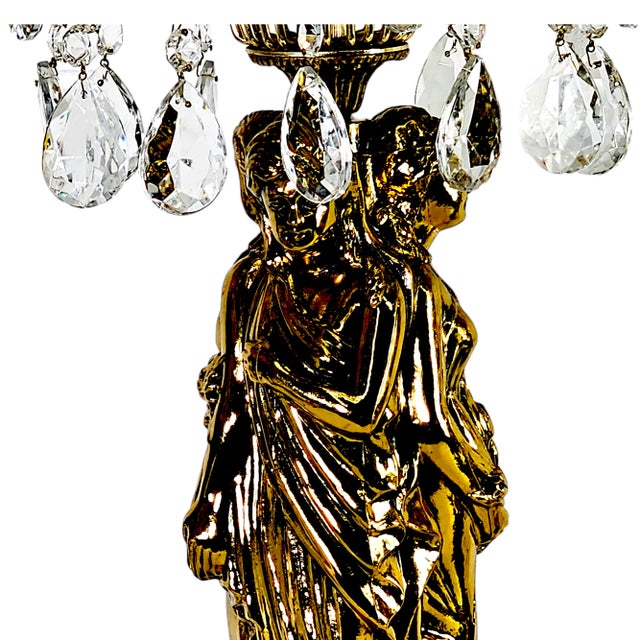Loevsky & Loevsky Chandelier Water Fall Lamps "Three Graces" Pair ...