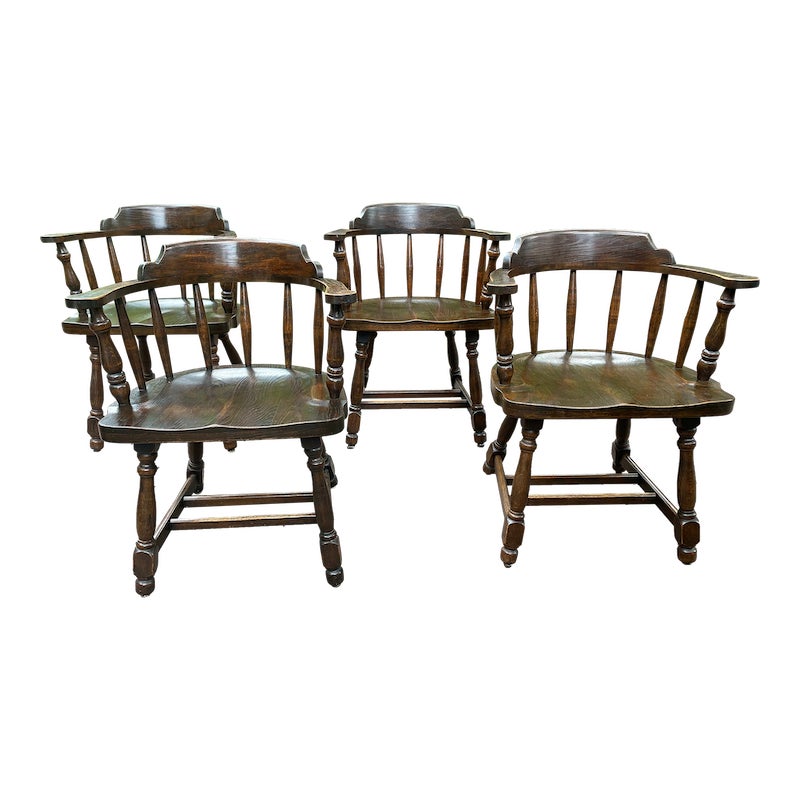 Philadelphia Tavern/Pub Chairs in Dark Finish - Set of 4 | Chairish