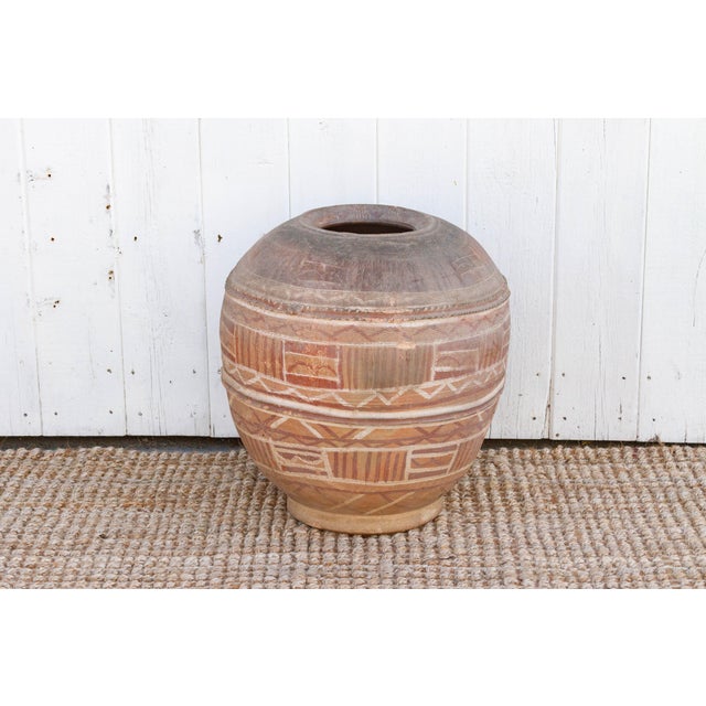 Antique Painted Tribal African Pot | Chairish