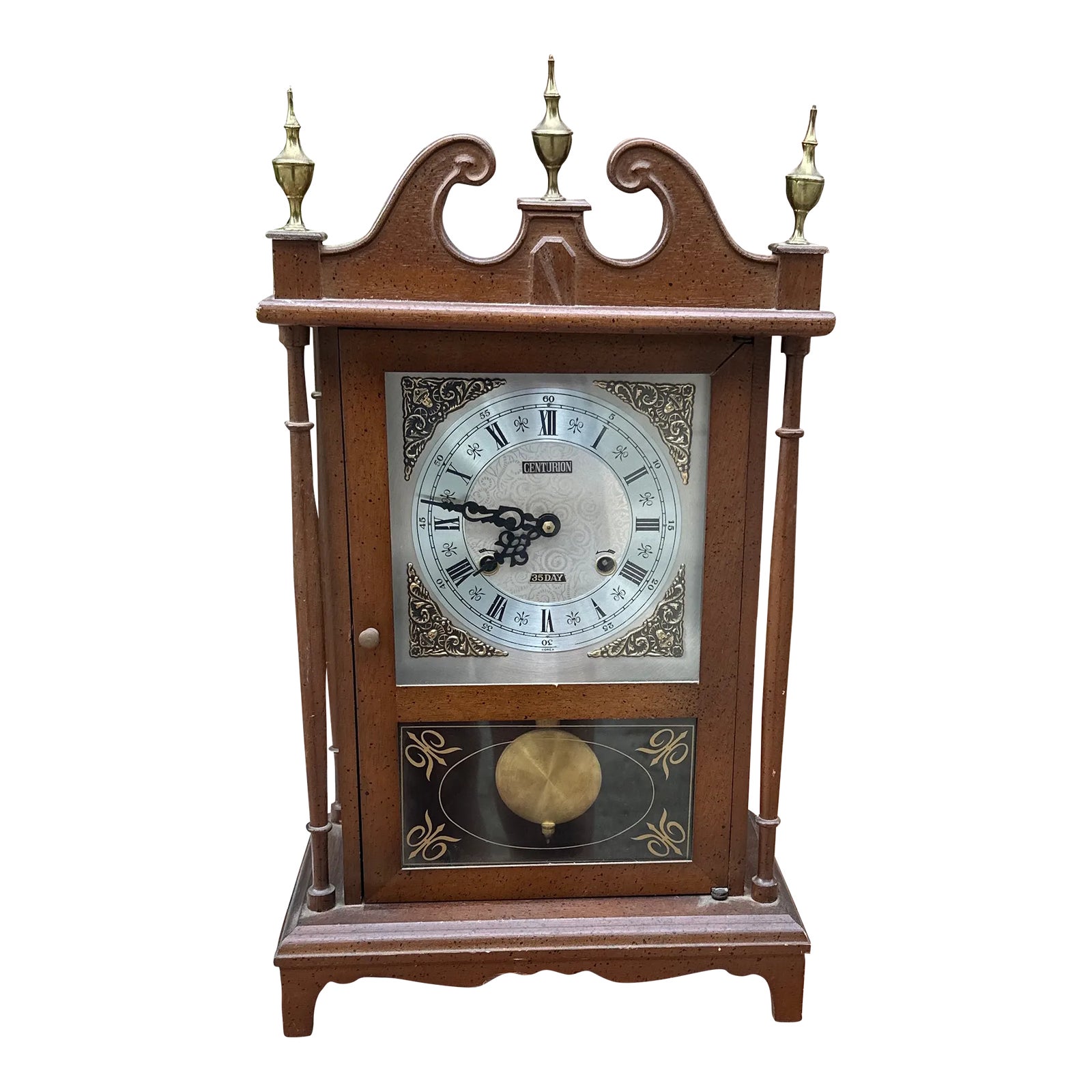 1970s Wooden Grandfather Standing Clock | Chairish