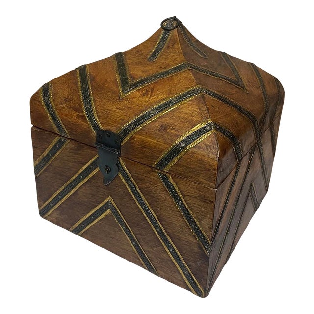 Early 20th Century India Handmade Wood Nettur Petti Malabar Box Domed ...