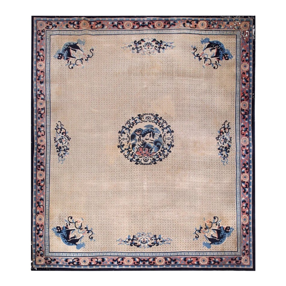 1910s Antique Chinese Rug 11'8" X 13'10" | Chairish