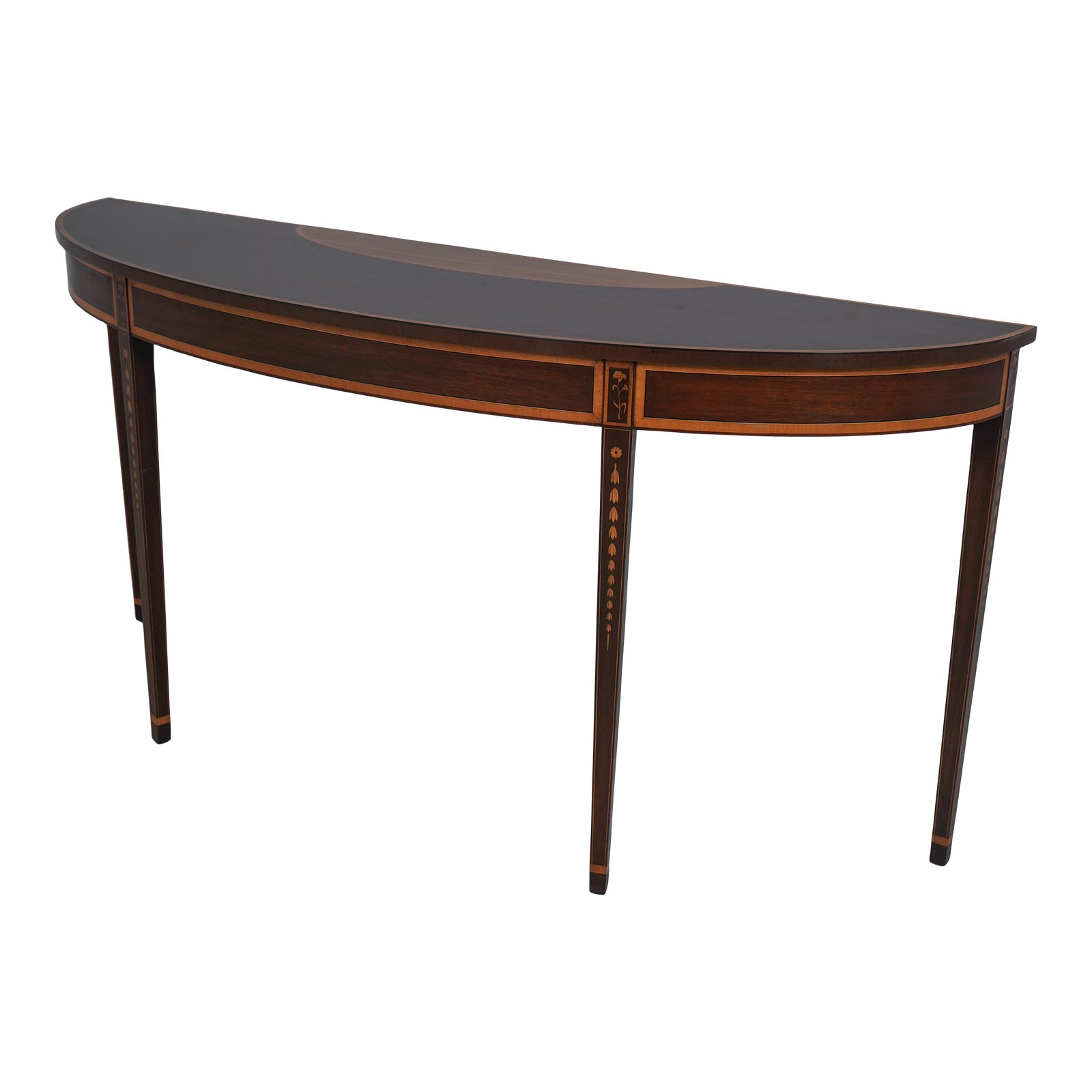 Kittinger Federal Style Inlaid Mahogany Console Table | Chairish