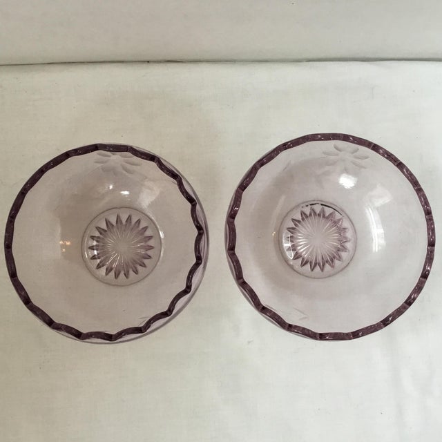 Deep Purple Depression Glass Candy Dishes - A Pair | Chairish