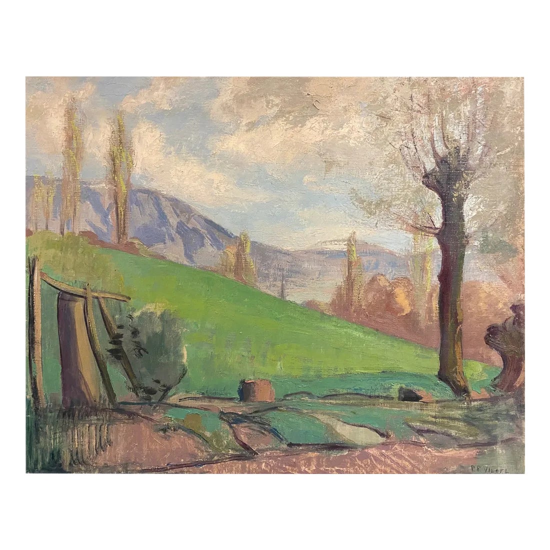 Pierre-Eugène Vibert, Landscape, 1905, Oil on Canvas | Chairish