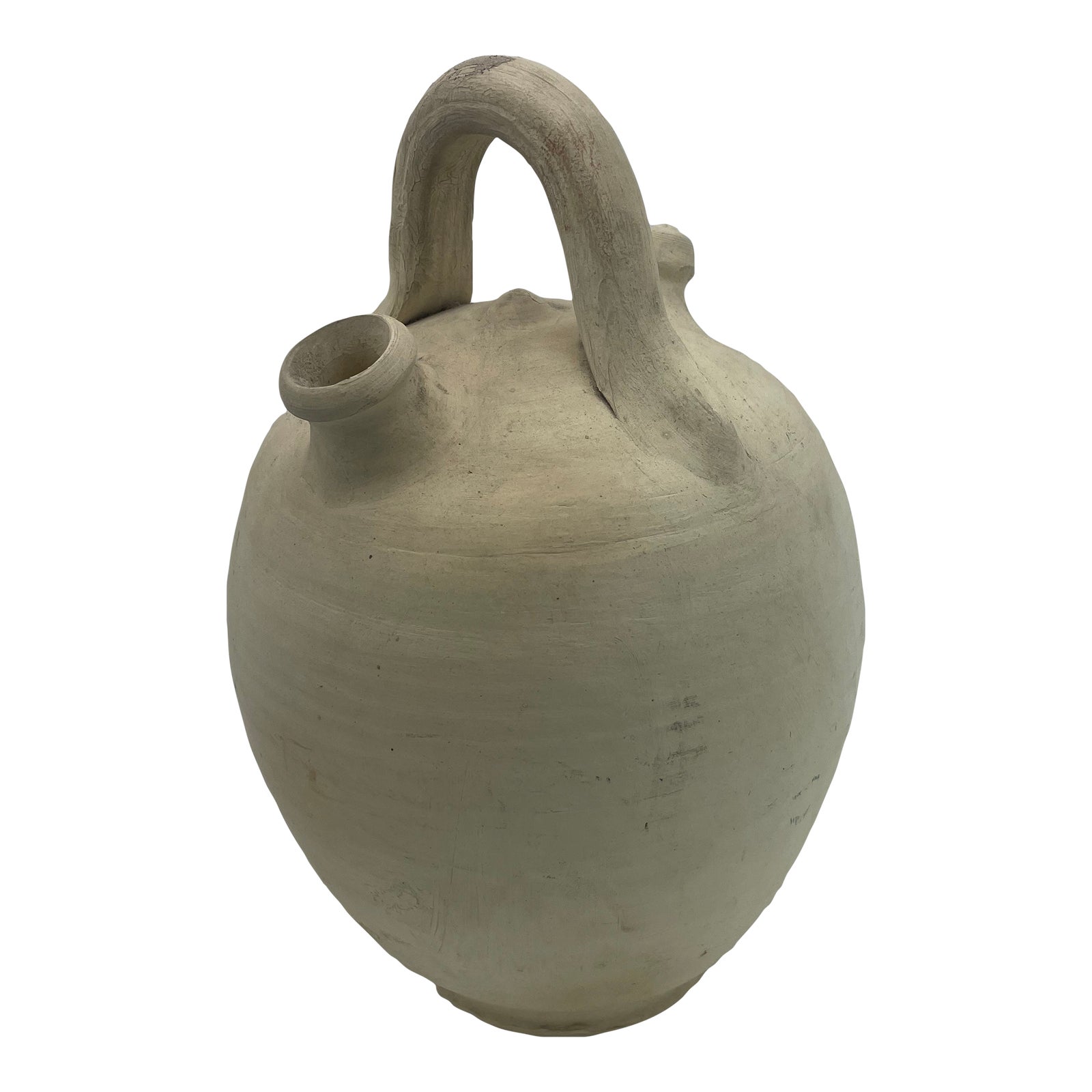 Clay Vessel With Handle and Spout | Chairish