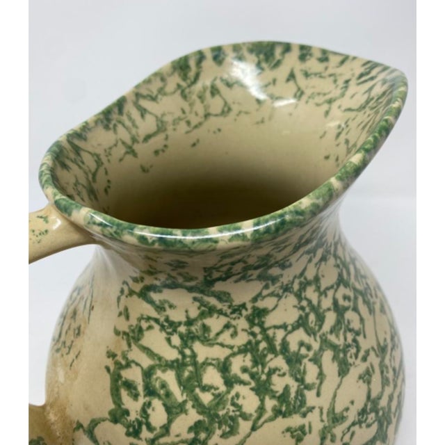 1970s Robinson Ransbottom Roseville Ohio Water Pitcher and Bowl Green ...