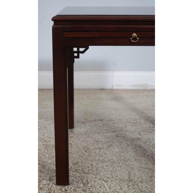 Pair Drexel Chippendale Mahogany Lamp Tables | Chairish