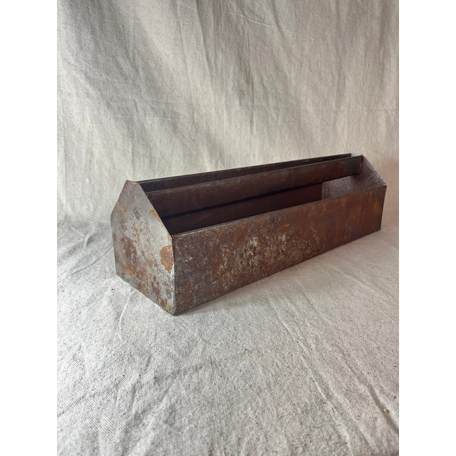 Early 20th Century Vintage Patinated Tool Box | Chairish
