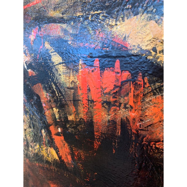 Abstract Expressionist Mid 20th Century Oil Painting on Board | Chairish