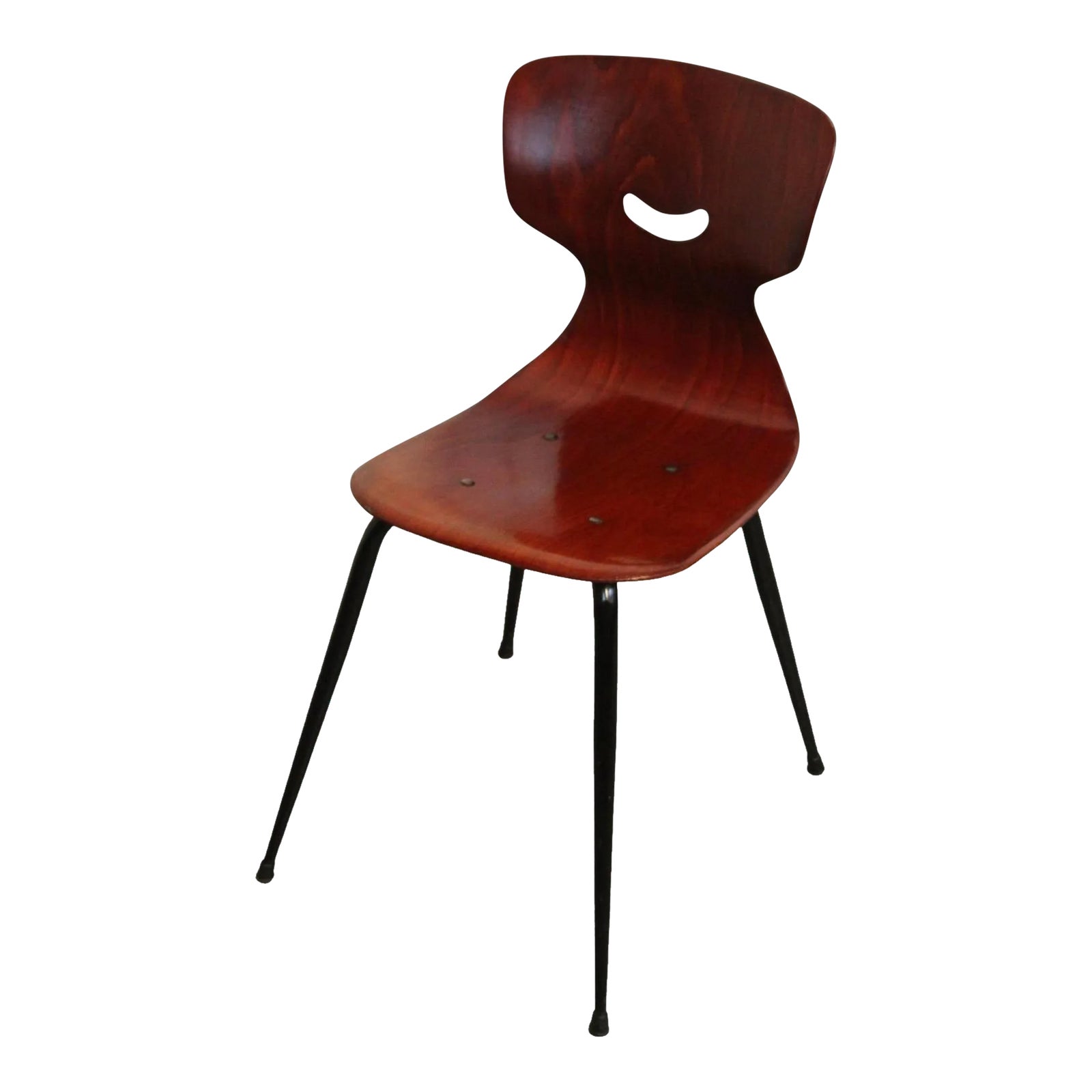 1970s West German Plywood "Smile" Chair by Adam Stegner for Pagholz ...