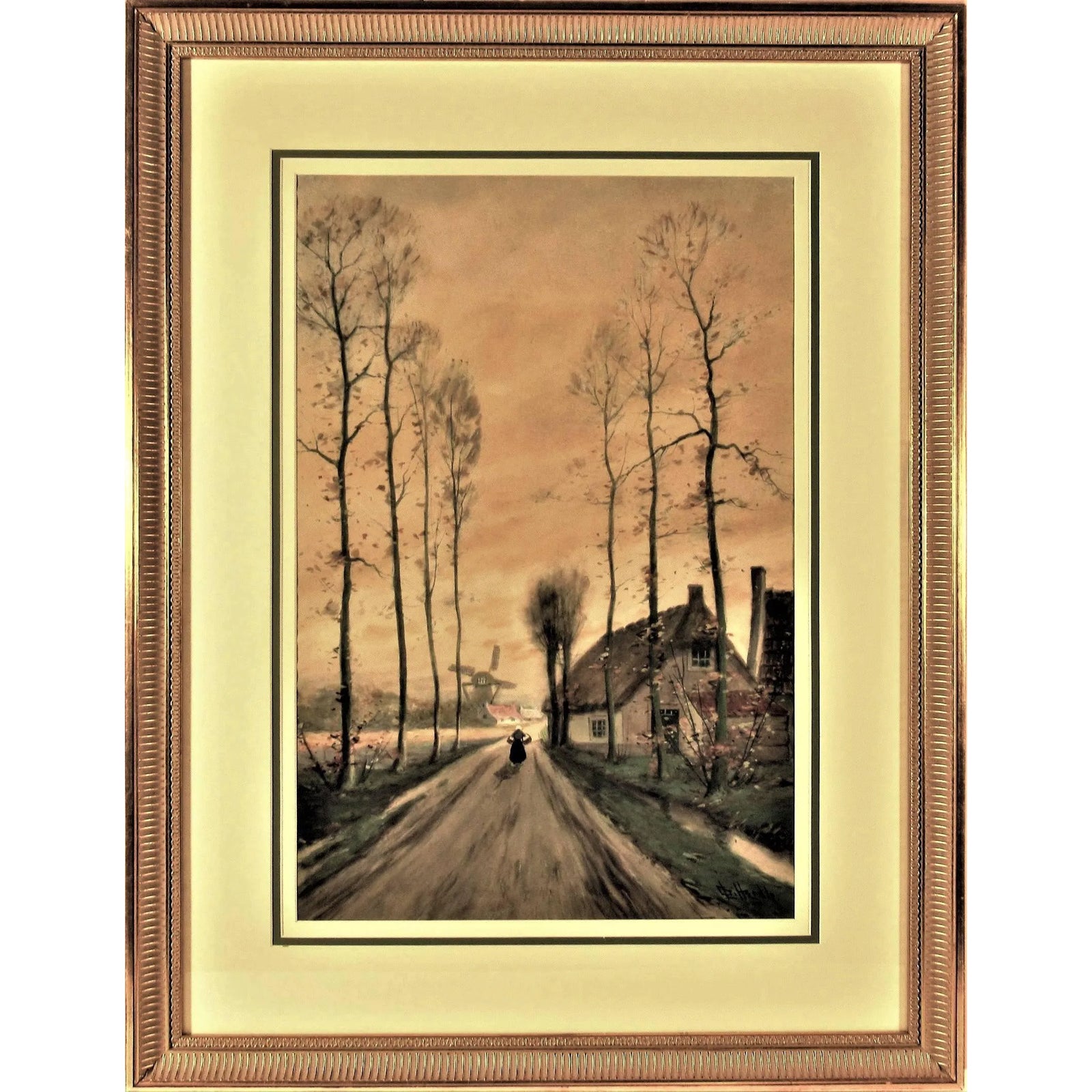 George Leonard Linton Herdle, Dutch Landscape with Road, Circa 1910 ...
