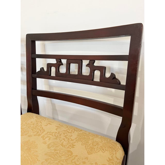 Mid Century Baker Furniture Chinoiserie Greek Key Dining Chairs- Set of ...