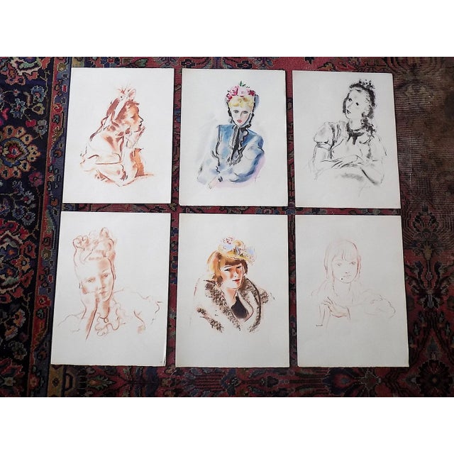 Vintage Mid 20th C. Ltd. Ed. Hand Colored Andre Dignimont Female ...