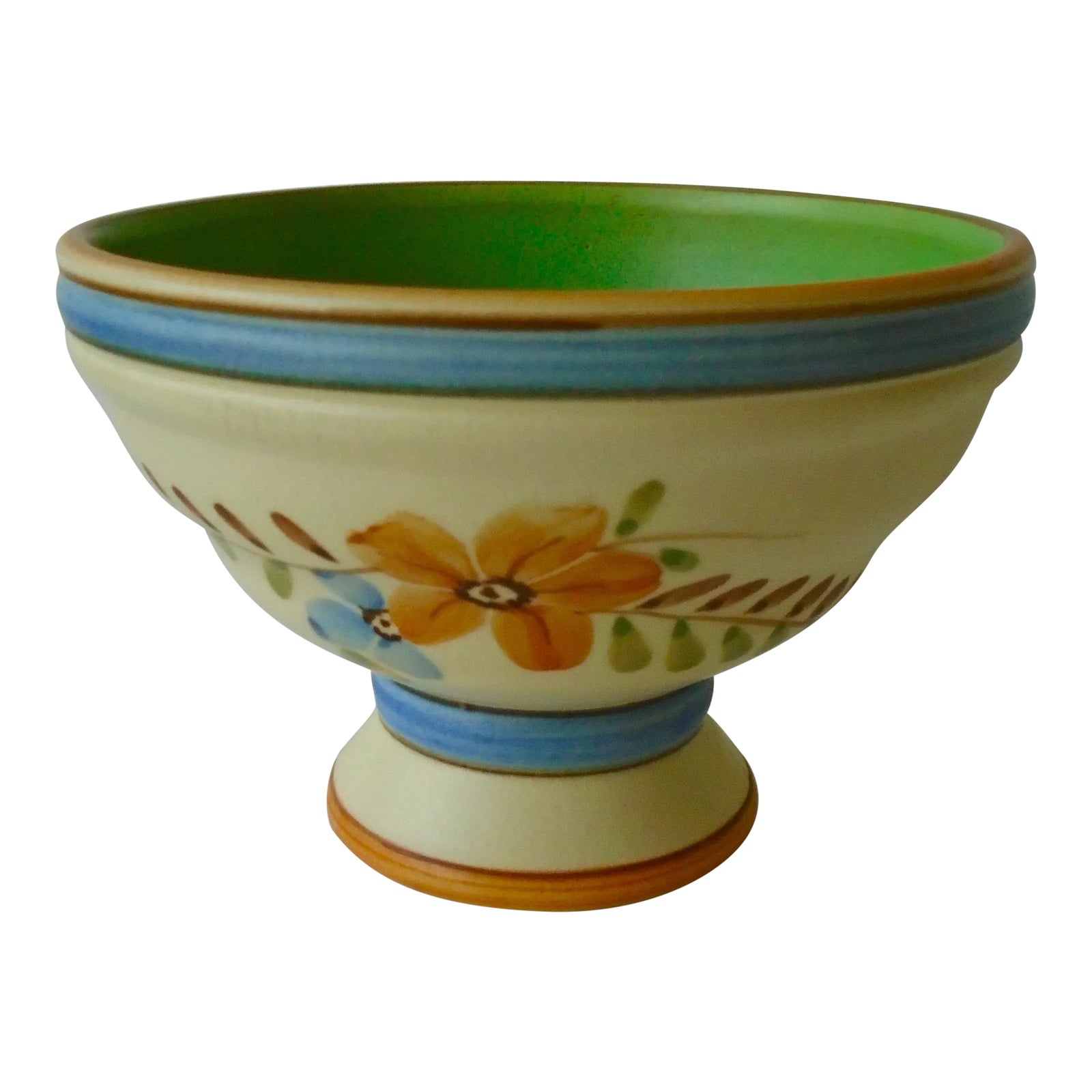 1920s Weller Bonito Pottery Footed Bowl | Chairish