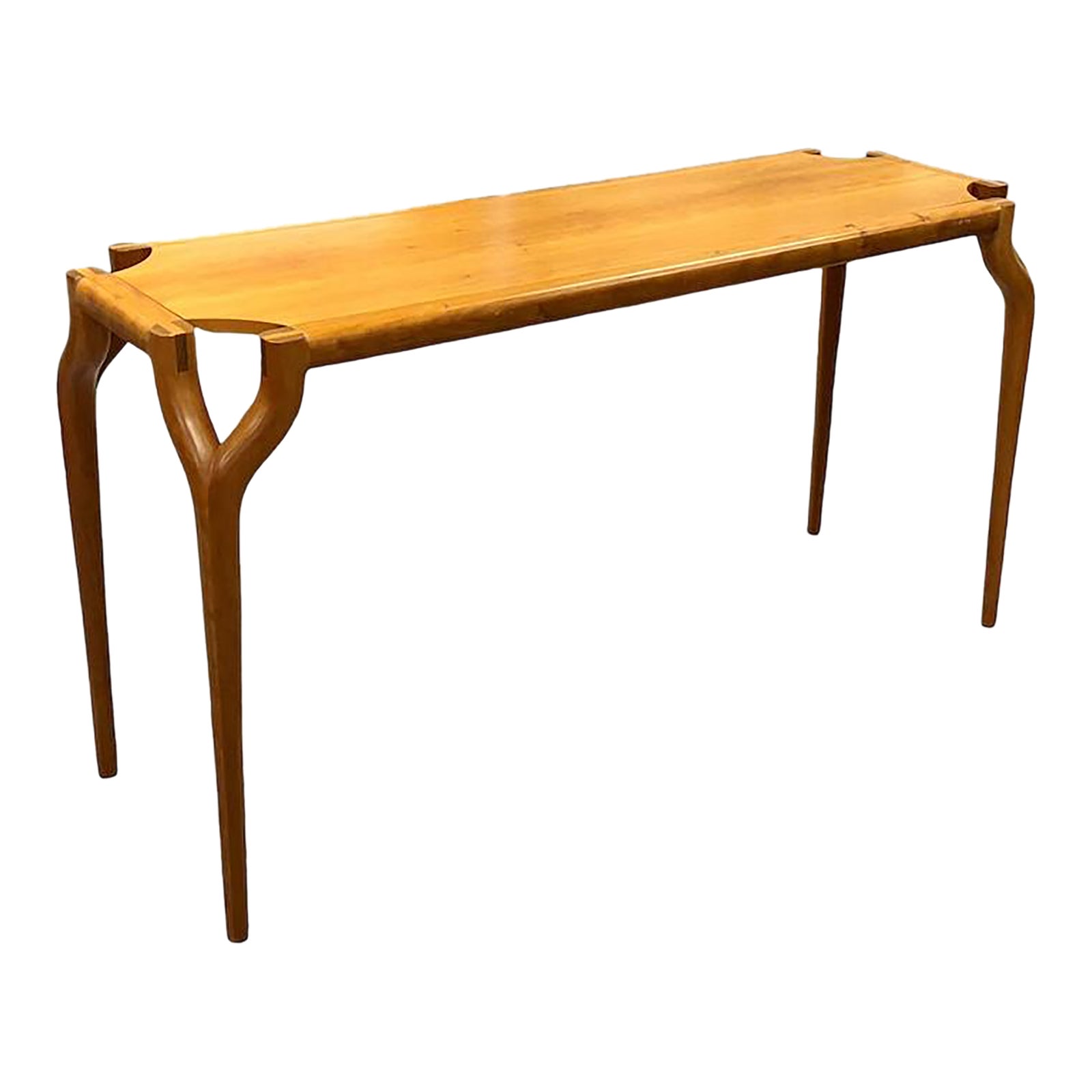 Vintage Organic Modern Custom Bench-Made Console Table by Ed. Grunseth | Chairish