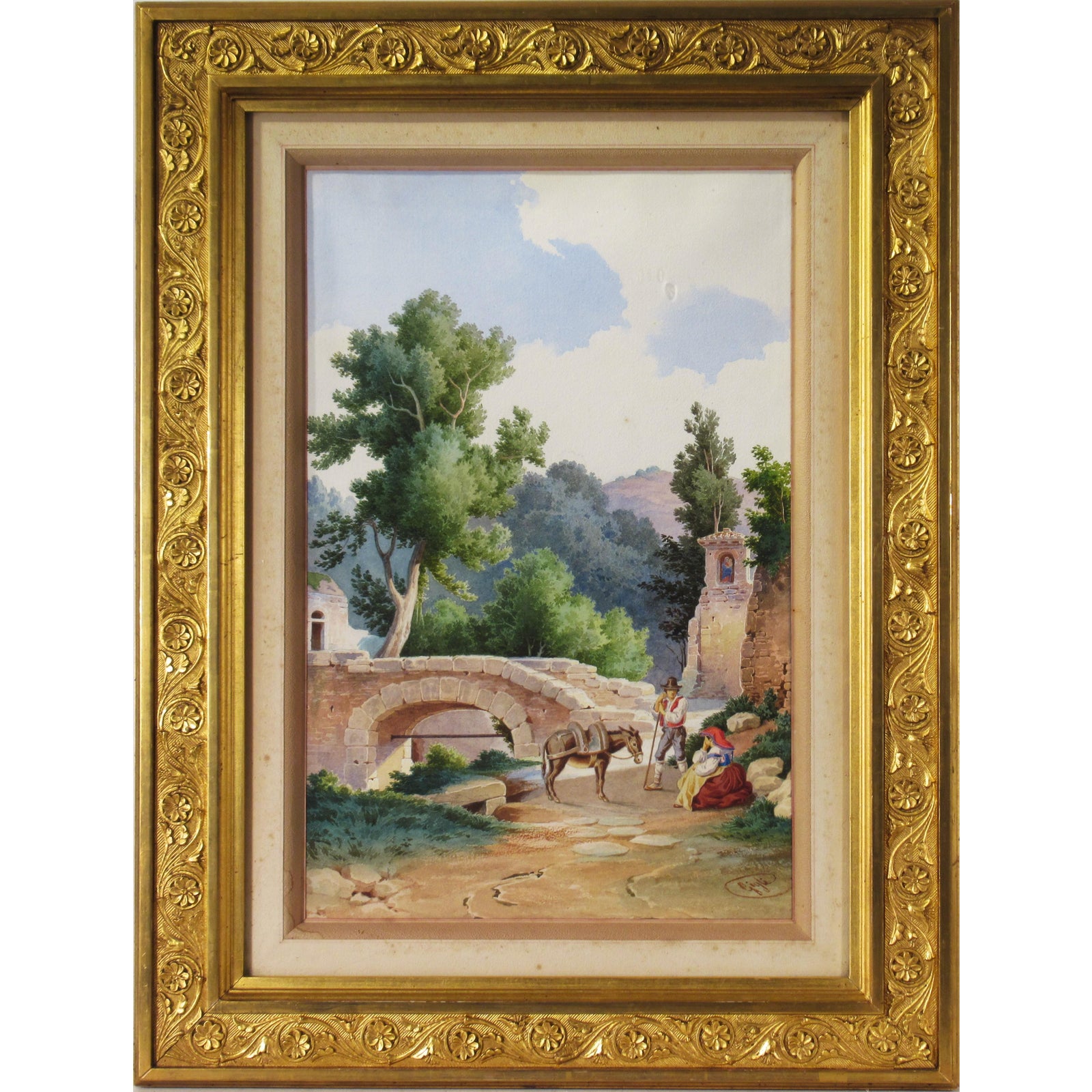 Roberto Gigli, Italian Village Scene II, Circa 1880 | Chairish