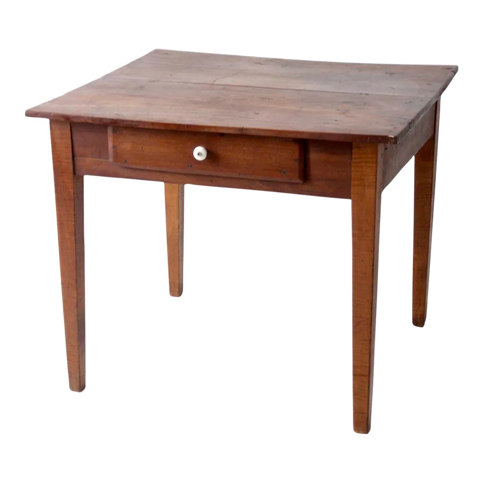 Antique Primitive Table With Drawer | Chairish