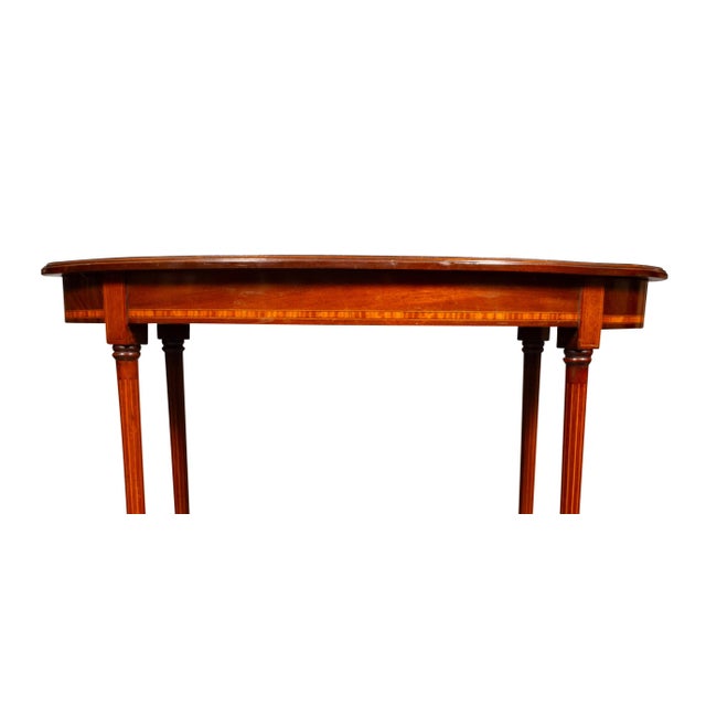 Edwardian Mahogany And Inlaid End Tables - a Pair | Chairish