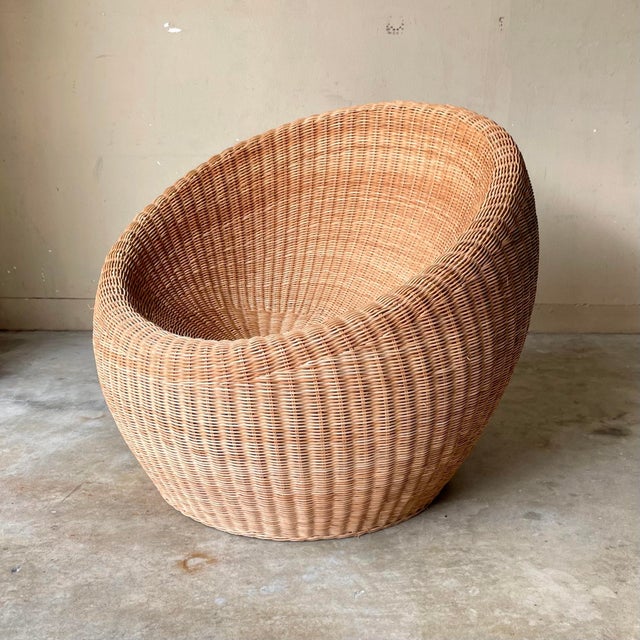 1970s Eero Aarnio Style Wicker Pod Chaird- a Pair | Chairish