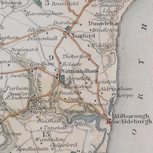 1860's Antique County Map | Chairish