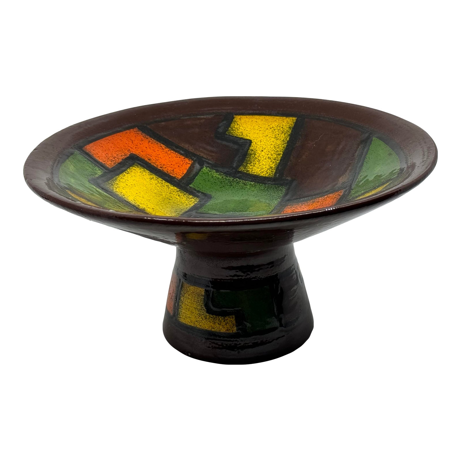 Vintage Bitossi Compote Bowl Stand Mid Century Italian Art Pottery ...