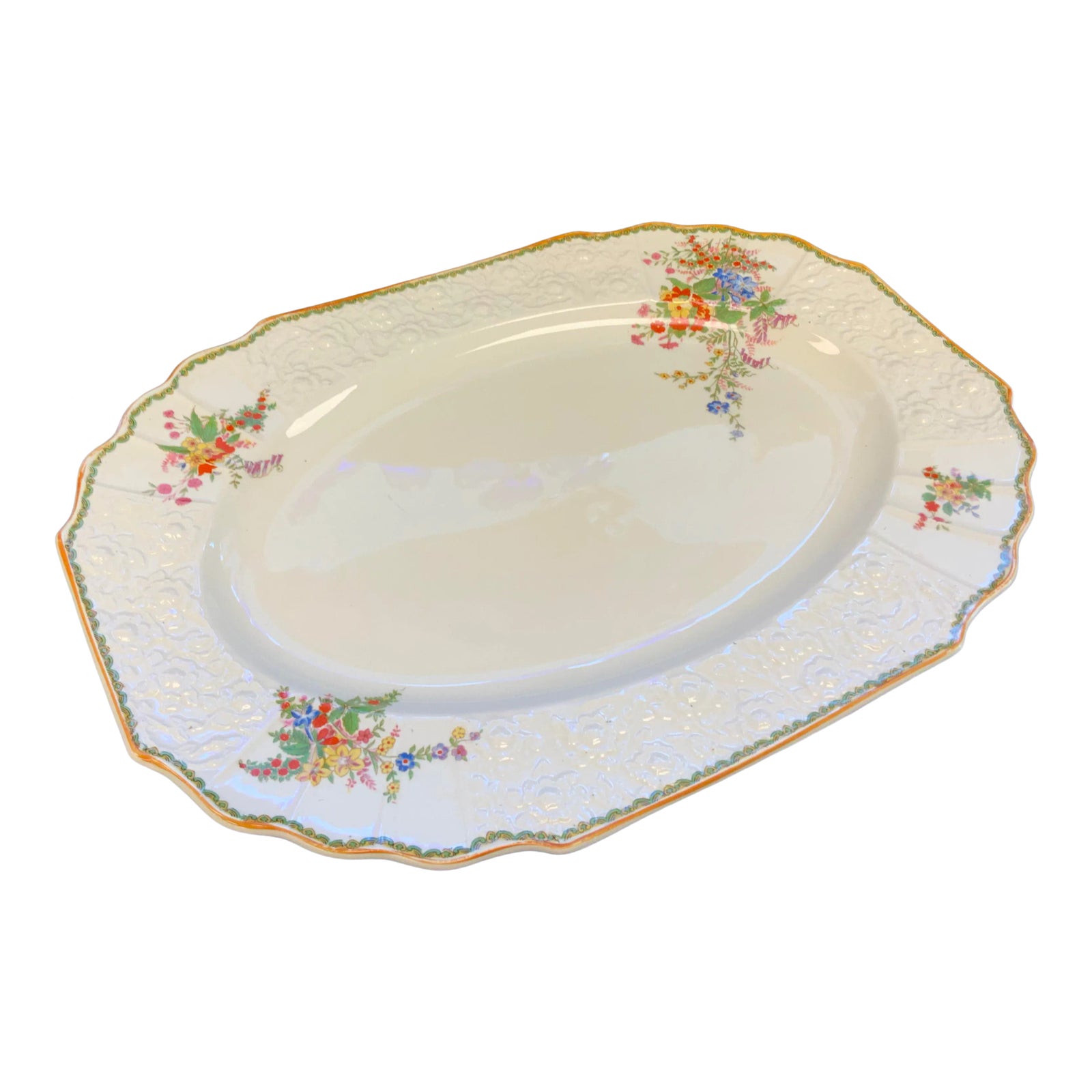 1950s Staffordshire Myott "Devon" Serving Platter | Chairish