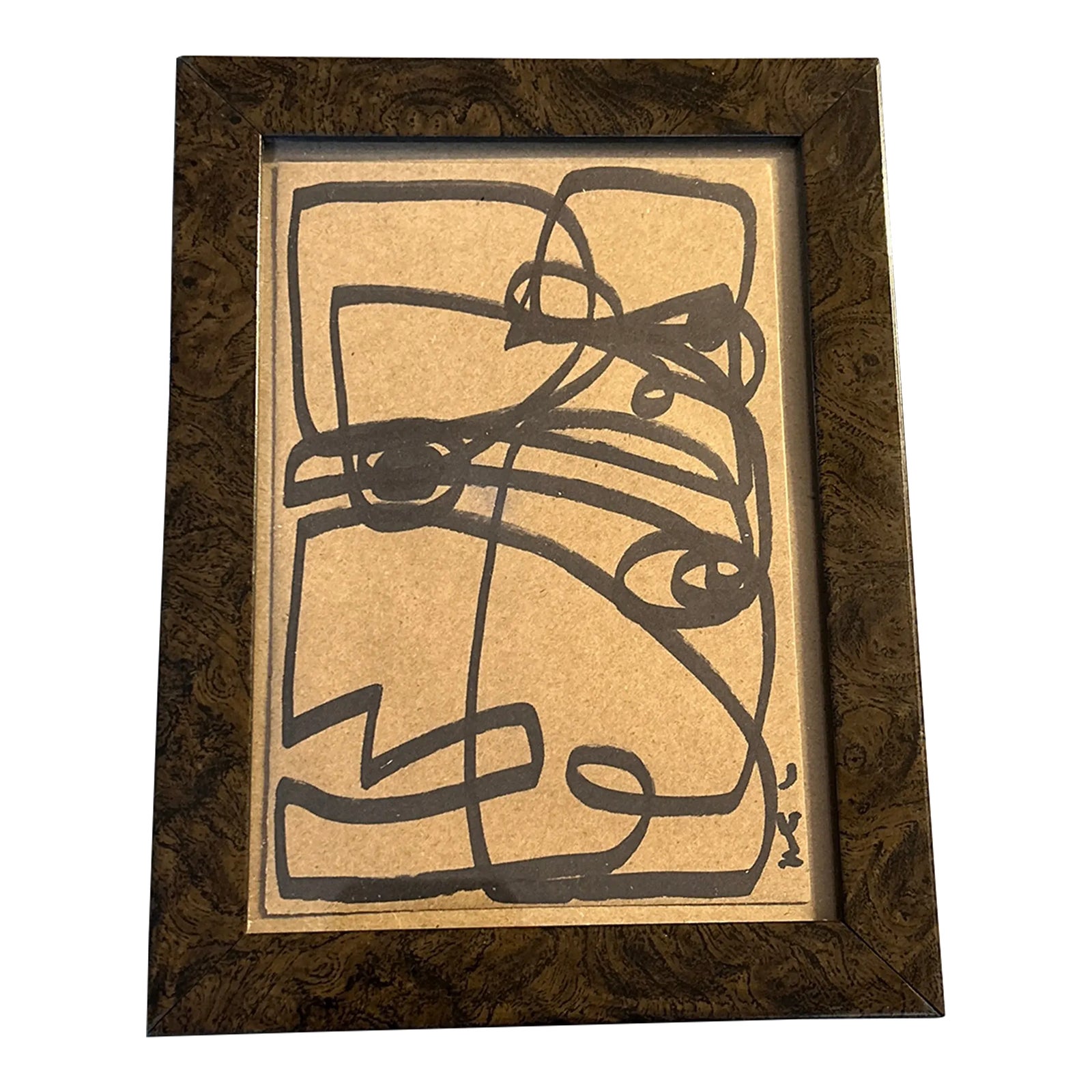 Contemporary Original Wayne Cunningham Abstract Marker Drawing | Chairish