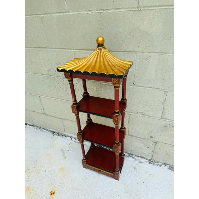 Chinoiserie Pagoda Wall Shelf | Chairish