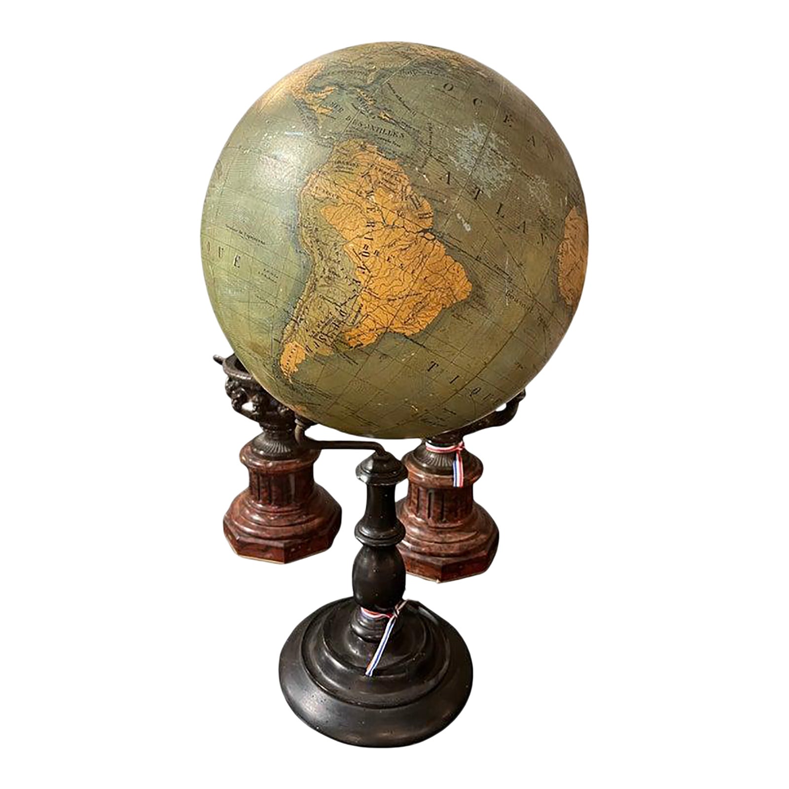 Antique World Globe on Stand French | Chairish