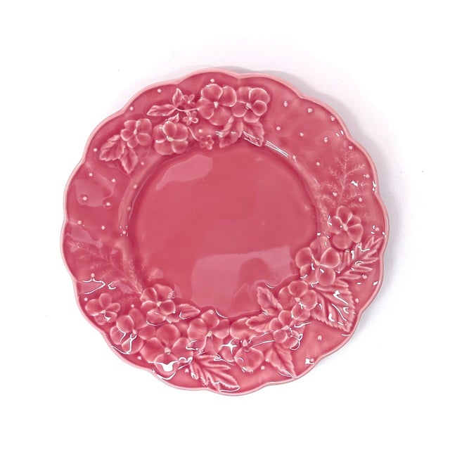 Mid 20th Century Deep Pink Wall Plate Curation - Group of 9 | Chairish