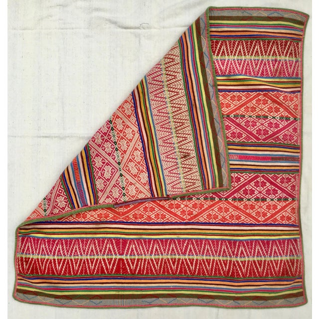 Vintage Andean Wool Manta Blanket - | Chairish