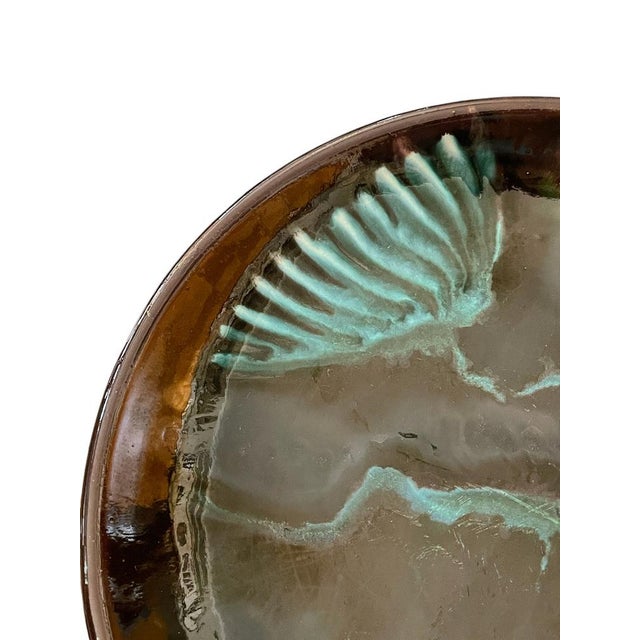 Turquise and Black Ceramic Plate from Łysa Góra, Poland, 1970s | Chairish