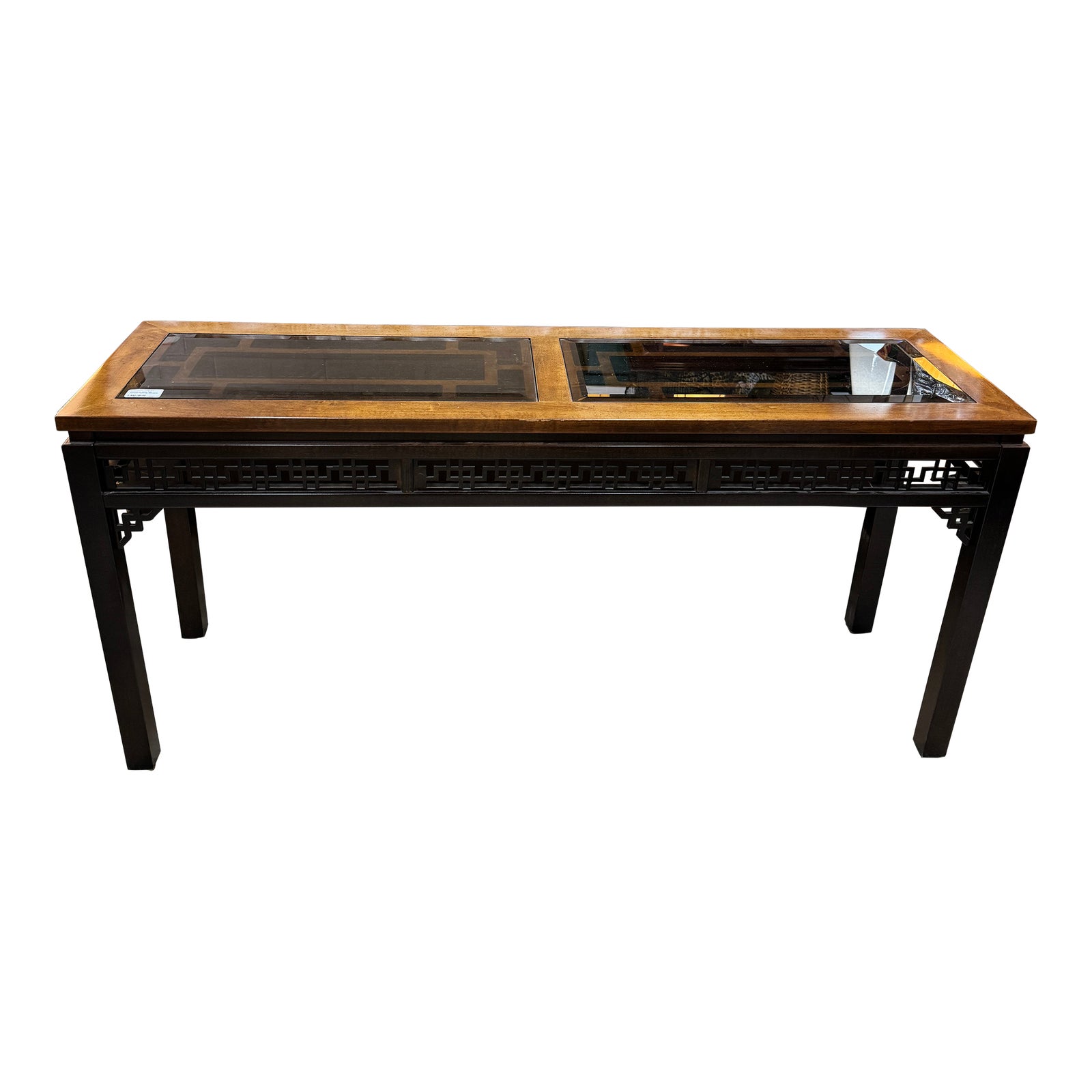 Vintage Asian Glass Top Console Table by Gordons Inc., Fine Furnishings ...