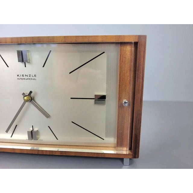 German Table Clock in Silver from Kienzle International, 1950s | Chairish