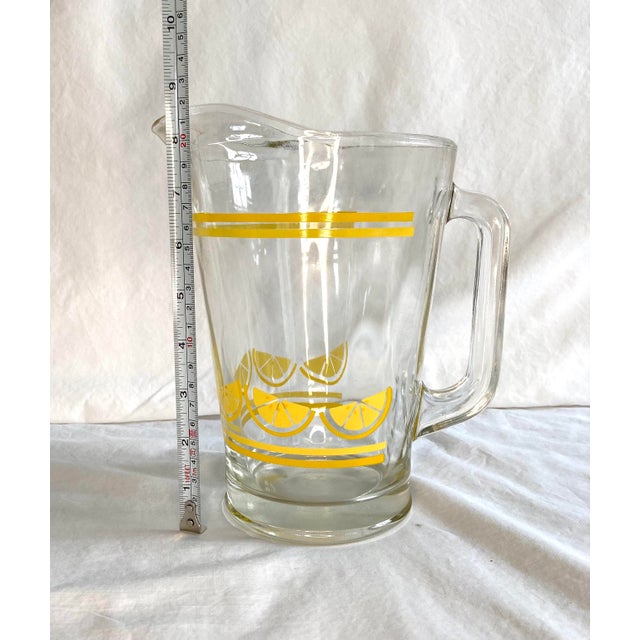 Vintage Crisa Libbey Lemon Pattern Glass Pitcher | Chairish