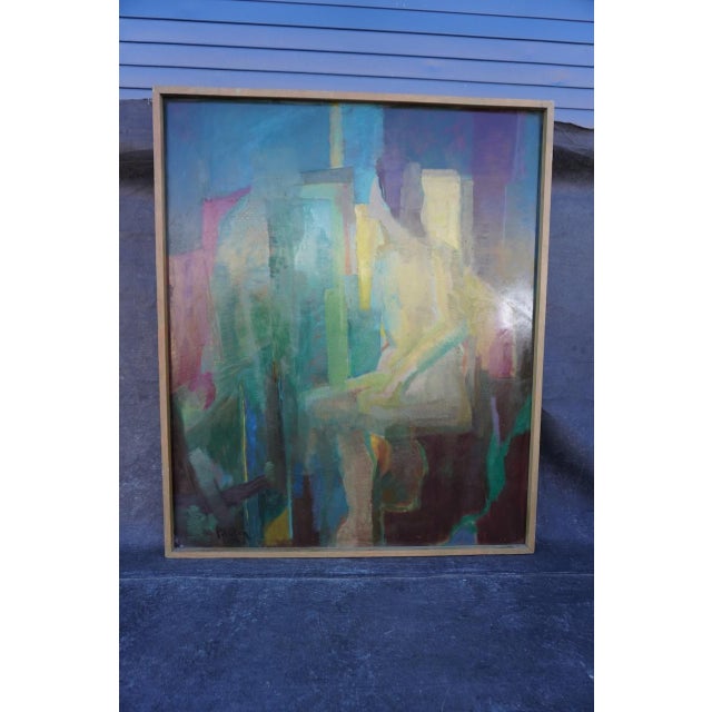 Mid 20th Century Abstract Portrait by Mina Pulsifer, Oil on Masonite ...