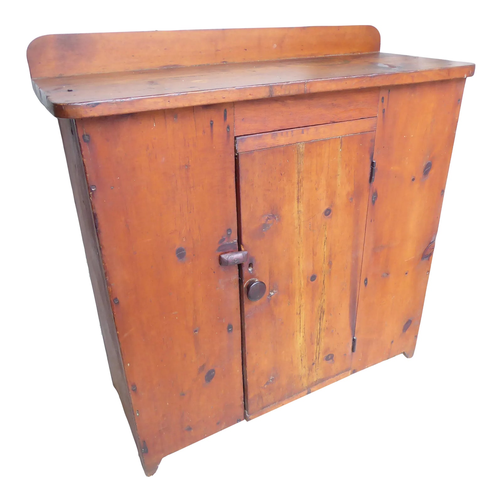 Antique Early American Rustic Pine Hutch | Chairish
