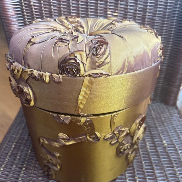 Silk Taffeta Covered Hat Box | Chairish