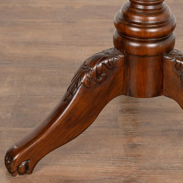 Round Narra Wood Pedestal Table, Philippines Circa 1840-60 | Chairish