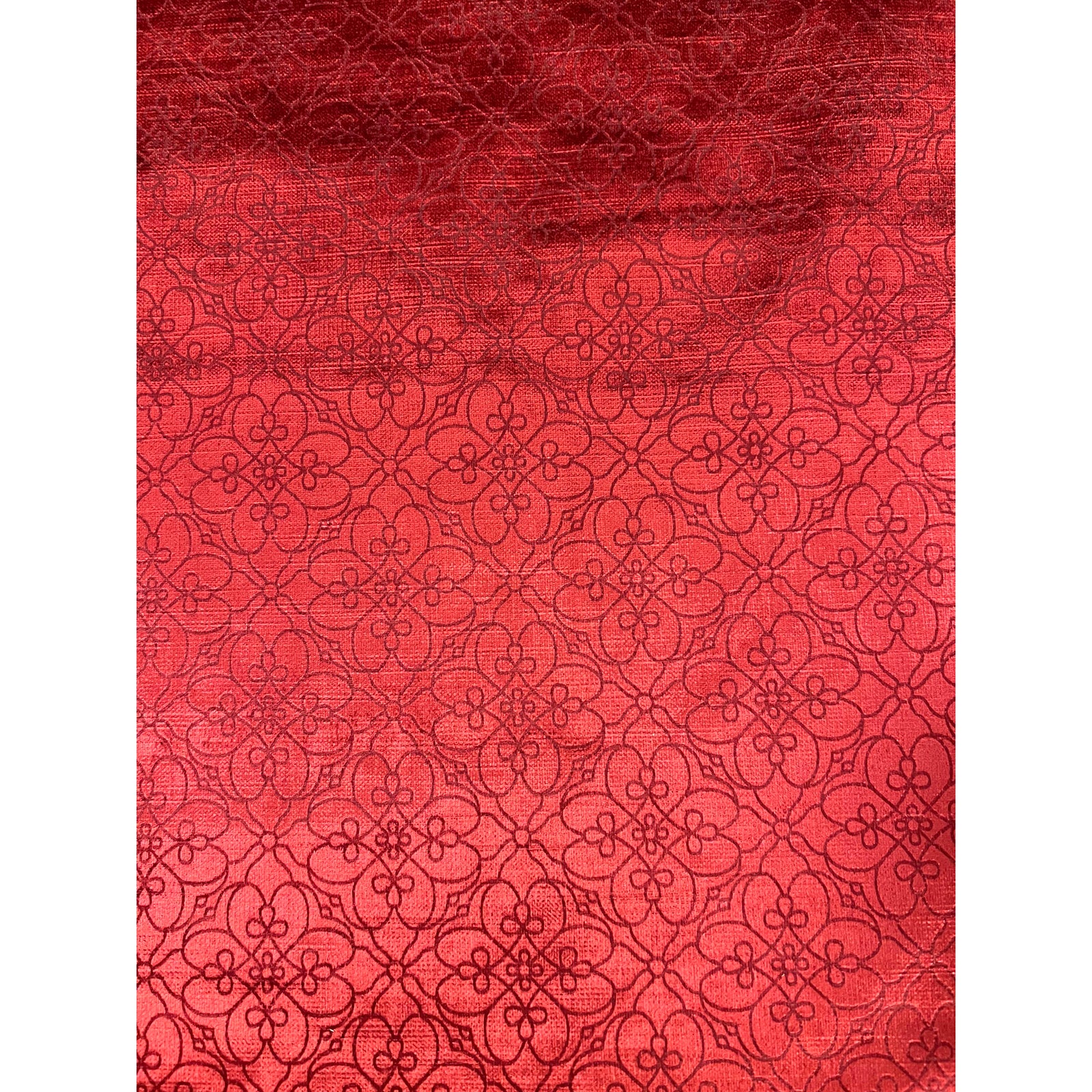Beacon Hill Chirico Scarlet Red Velvet Fabric, Made in Italy- 7 Yards ...