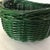 Vintage Green Wicker Basket | Chairish